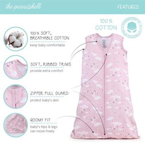 The Peanutshell Wearable Blanket Sleep Sack for Baby Girls, Pink Moon & Celestial, Sizes up to 12 Months (Medium/Large)