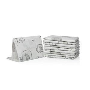 Dr. Talbot's Disposable Changing Pads, Absorbent Travel Diaper, Gray Elephant Print