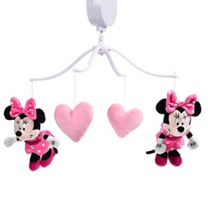 lambs & ivy disney baby minnie mouse love pink musical baby crib mobile soother