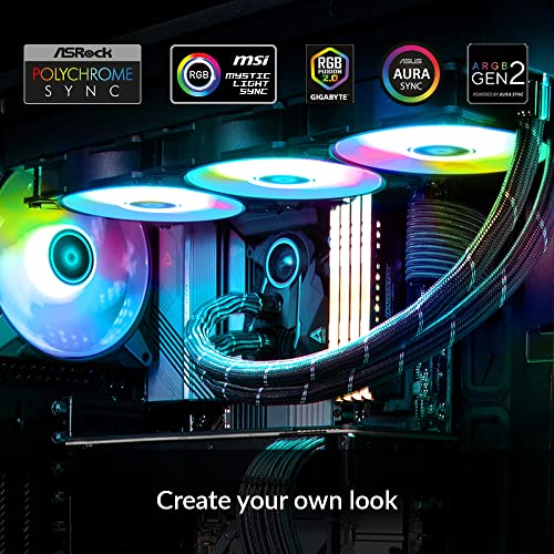 ARCTIC Liquid Freezer II 360 A-RGB - Multi-Compatible All-in-one CPU AIO Water Cooler with A-RGB, Intel & AMD Compatible, efficient PWM-Controlled Pump, Fan Speed: 200-1800 RPM, LGA1700 Compatible