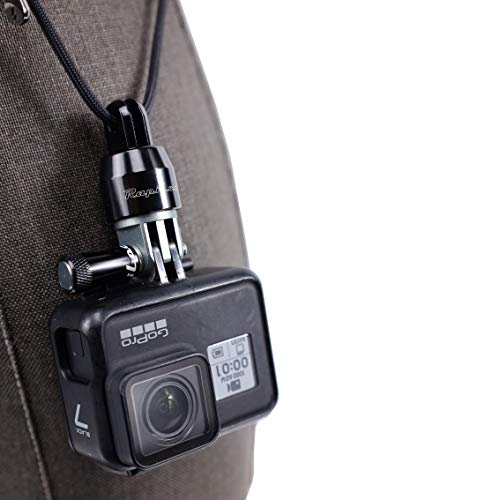 RAPILOCK Leash Quick Release Neck Strap (Black) for GoPro Hero 9 8 7 6 5 4 3+ 3 2 1 Mounting Way Devices Such as Sony/Gamin/SJ4000/DJI/osmo Pocket. Includes 1 Adapter, 1 Buckle (Black), and 1 Strap.