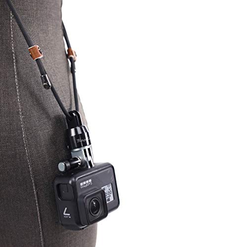 RAPILOCK Leash Quick Release Neck Strap (Black) for GoPro Hero 9 8 7 6 5 4 3+ 3 2 1 Mounting Way Devices Such as Sony/Gamin/SJ4000/DJI/osmo Pocket. Includes 1 Adapter, 1 Buckle (Black), and 1 Strap.