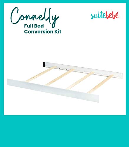 Suite Bebe Connelly Crib to Full Bed Conversion Kit Only, Adjustable in White - Quick Ship, Full Size Bed