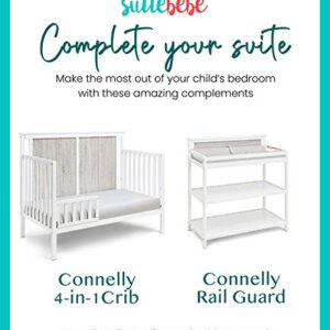 Suite Bebe Connelly Crib to Full Bed Conversion Kit Only, Adjustable in White - Quick Ship, Full Size Bed