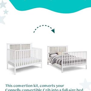 Suite Bebe Connelly Crib to Full Bed Conversion Kit Only, Adjustable in White - Quick Ship, Full Size Bed