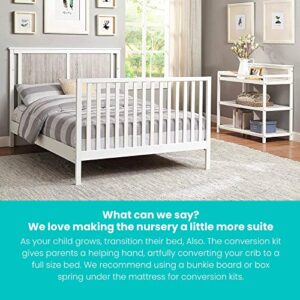 Suite Bebe Connelly Crib to Full Bed Conversion Kit Only, Adjustable in White - Quick Ship, Full Size Bed