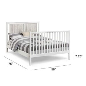 Suite Bebe Connelly Crib to Full Bed Conversion Kit Only, Adjustable in White - Quick Ship, Full Size Bed