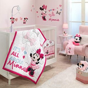 Lambs & Ivy Disney Baby Minnie Mouse Love Wall Decals/Stickers with Hearts/Bows