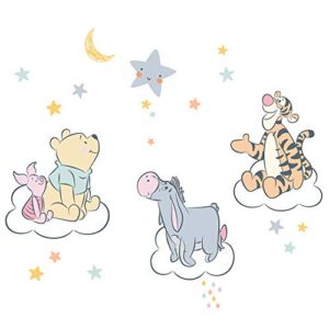 lambs & ivy disney baby winnie the pooh hugs piglet/eeyore/tigger wall decals