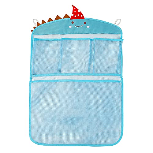 Free Swimming Baby Bath Toy Organizer Set,Quick Drying Mesh Net for Toddler Bathtub Games Holder (Blue)