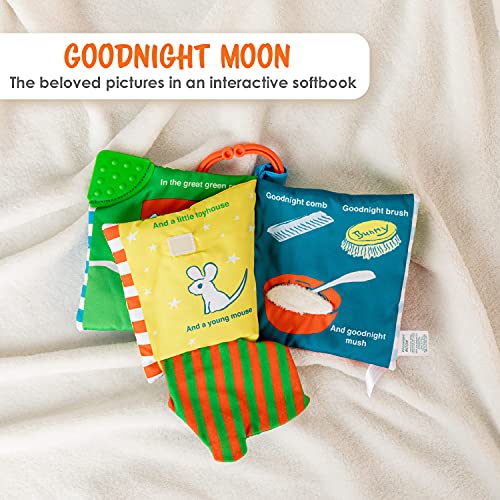 KIDS PREFERRED Goodnight Moon Soft Book with On The Go Clip, 5 Inches