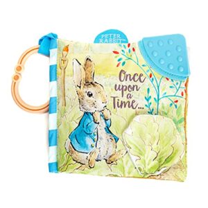 kids preferred peter rabbit soft book with toy, teether and crinkle, 5 inches