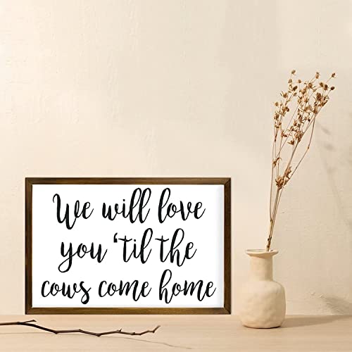 MiEoly We Will Love You Til The Cows Come Home, Nursery Sign, Farm Theme Nursery Decor, Farmhouse Nursery Decor, Farm Nursery Sign, Baby Boy Gift