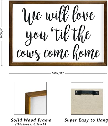 MiEoly We Will Love You Til The Cows Come Home, Nursery Sign, Farm Theme Nursery Decor, Farmhouse Nursery Decor, Farm Nursery Sign, Baby Boy Gift