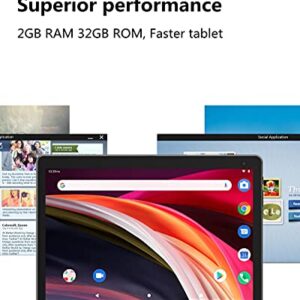 COOPERS Tablet 10 inch Android Tablet, Android 10 Tablet Quad Core Processor 32GB Storage Tablet Computer, 2GB RAM, 8MP Camera, Long Battery Life Black