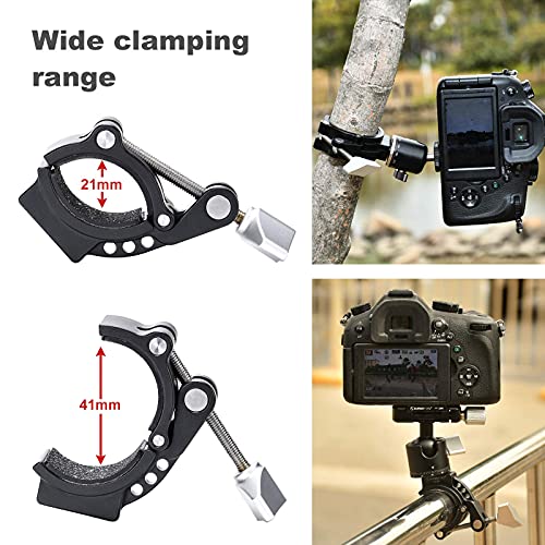 SUNWAYFOTO CC-01T Super Clamp with QR Plate for Phone,DJI OSMO ，Gopro Bike Clamp,Bike Phone Mount Clamp Adjustable