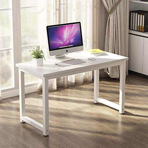 Tribesigns Corner Shelves and Computer Desk Bundle, Modern Simple Office Desk with Corner Bookshelf Set for Home Office