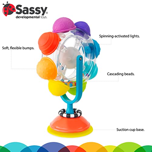 Sassy Light Up Rainbow Wheel Tray Toy, Multi