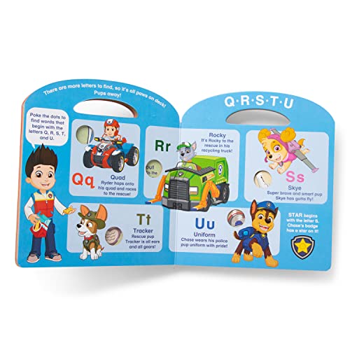 Melissa & Doug PAW Patrol Children's Book - Poke-A-Dot: Alphabet Adventure - PAW Patrol Activity Book, PAW Patrol Books For Preschoolers, ABC Books For Toddlers Ages 1+