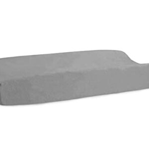 Delta Children Contoured Changing Pad with Plush Cover, Grey