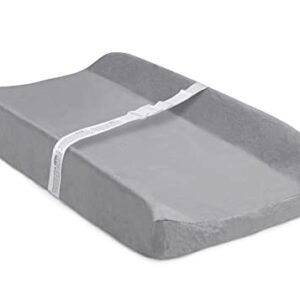 Delta Children Contoured Changing Pad with Plush Cover, Grey