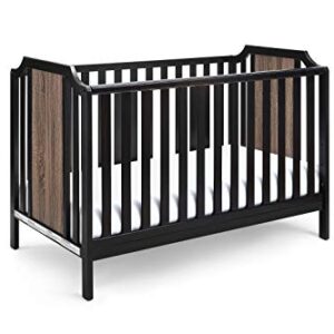 Suite Bebe Brees Convertible Island Crib in Black & Vintage Walnut