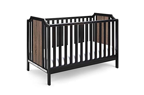 Suite Bebe Brees Convertible Island Crib in Black & Vintage Walnut