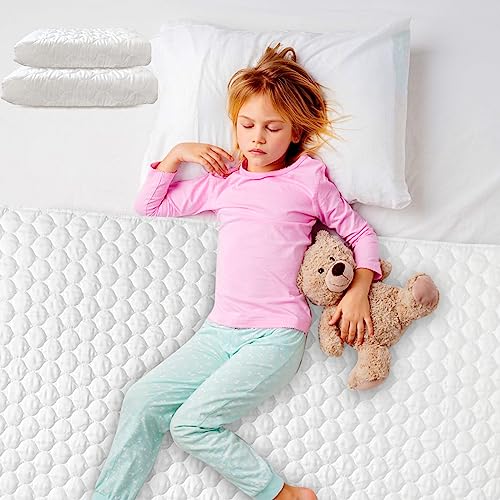 Toddler Mattress Pads - 2 Pack XL Potty Training Pads for Toddler, Waterproof Crib Mattress Protector Pad, Over The Sheet Pee Pad for Bedwetting, 52" x 28" Washable, Reusable, Leakproof