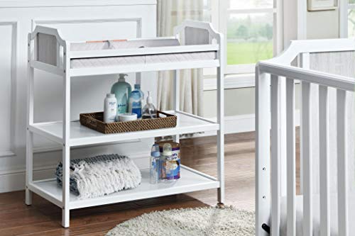 Suite Bebe Brees Changing Table in White and Vintage Birch