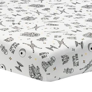 lambs & ivy star wars signature rebels rule cotton fitted crib/toddler sheet