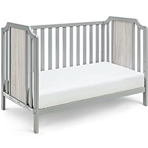 Suite Bebe Brees Convertible Island Crib in Gray and Vintage Birch, 53.5x37.5x30.5 Inch (Pack of 1)