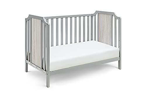 Suite Bebe Brees Convertible Island Crib in Gray and Vintage Birch, 53.5x37.5x30.5 Inch (Pack of 1)