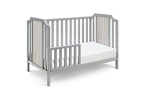 Suite Bebe Brees Convertible Island Crib in Gray and Vintage Birch, 53.5x37.5x30.5 Inch (Pack of 1)