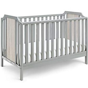 Suite Bebe Brees Convertible Island Crib in Gray and Vintage Birch, 53.5x37.5x30.5 Inch (Pack of 1)