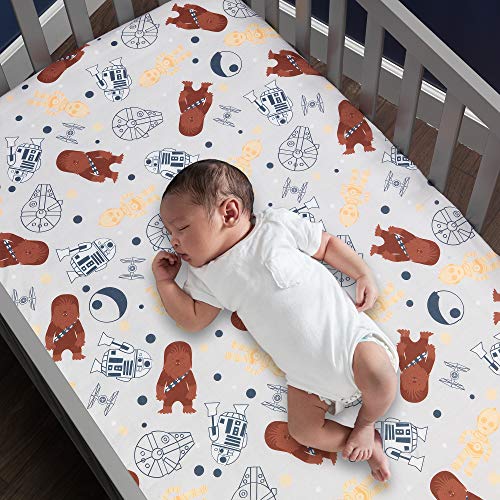 Lambs & Ivy Star Wars Signature Millennium Falcon 100% Cotton Fitted Crib Sheet