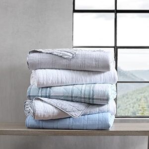 Eddie Bauer - King Quilt Set, Cotton Reversible Bedding with Matching Shams, Medium Weight Home Decor (Boulder Grey, King)