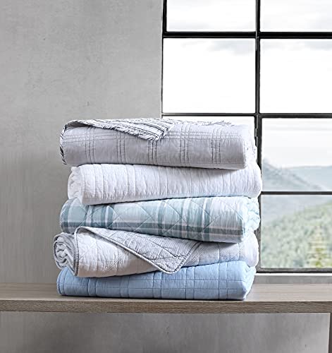 Eddie Bauer - King Quilt Set, Cotton Reversible Bedding with Matching Shams, Medium Weight Home Decor (Boulder Grey, King)