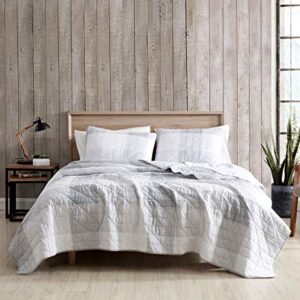 Eddie Bauer - King Quilt Set, Cotton Reversible Bedding with Matching Shams, Medium Weight Home Decor (Boulder Grey, King)