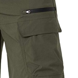 CRYSULLY Men's Outdoor Quick Dry Cargo Shorts Summer Climbing Shorts with Pockets Army Green