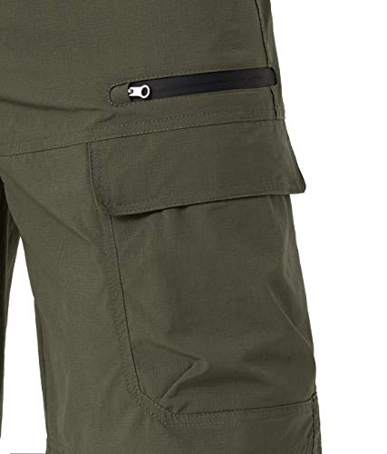 CRYSULLY Men's Outdoor Quick Dry Cargo Shorts Summer Climbing Shorts with Pockets Army Green