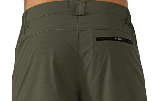 CRYSULLY Men's Outdoor Quick Dry Cargo Shorts Summer Climbing Shorts with Pockets Army Green