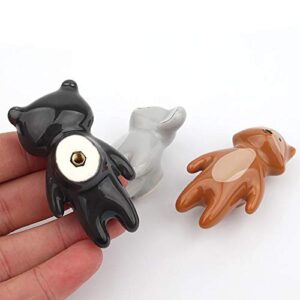 YOUYOUULU 5Pcs Cute Animal Knobs Kids Handles Ceramic Knobs Children's Room Door Nursery Cupboard knobs Lovely Cabinet pulls Drawer knob for Kids, with Screws