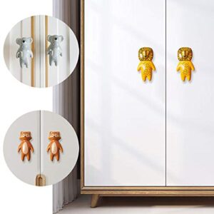 YOUYOUULU 5Pcs Cute Animal Knobs Kids Handles Ceramic Knobs Children's Room Door Nursery Cupboard knobs Lovely Cabinet pulls Drawer knob for Kids, with Screws