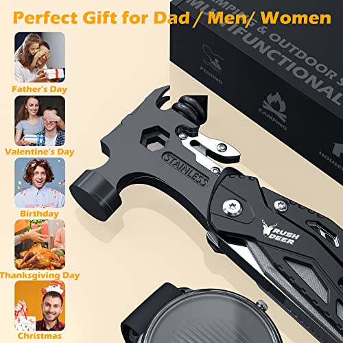 [Upgraded Hammer Multitool] Gift for Men Dad Husband Brother Boyfriend Boys,16-in-1 Hammer Multi-Tool,Personalized Men Gift for Christmas Present Stocking Stuffer, Cool Birthday Gift Idea for Men Son