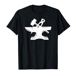 Farrier Metalworker Blacksmith Anvil Smith Forging T-Shirt