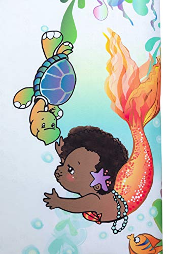 Baby Titi - Fitted Crib Sheet, Mermaids Under The Sea, Soft Microfiber, Crib Sheets for Girls, African American, Asian, Latina Mattress Sheets for Crib and Toddler Beds (Mermaid)…