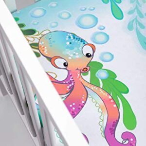 Baby Titi - Fitted Crib Sheet, Mermaids Under The Sea, Soft Microfiber, Crib Sheets for Girls, African American, Asian, Latina Mattress Sheets for Crib and Toddler Beds (Mermaid)…