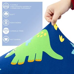 Cloele Crib Bedding Set for Boys - Microfiber 3 Piece Dinosaur Baby Bedding Set Soft Comforter Bed Set Includes Toddler Pillowcase Crib Sheet Baby Quilt - Nursery Bedding Set for Boys and Girls