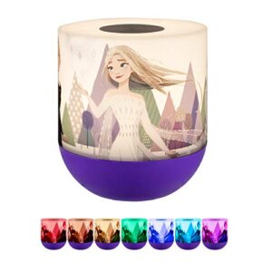 disney frozen led tabletop lamp, color-changing, elsa and anna, touch sensor on/off, girls night light, ideal for children, bedside, bathroom, playroom, nursery, décor, 49621