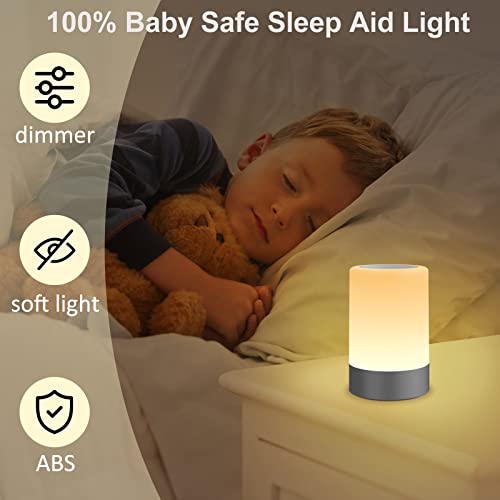 G Keni Nursery Night Light for Kids, Touch Small Lamps for Bedroom, Nursery Lamp for Breastfeeding, Battery Powered Nightlight, Dimmable LED Night Light, Baby Night Light Lamp, Soft Eye Caring